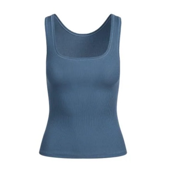SKIMS | Tops | New Skims Cotton Rib Long Ribbed Tank In Limited Edition ...